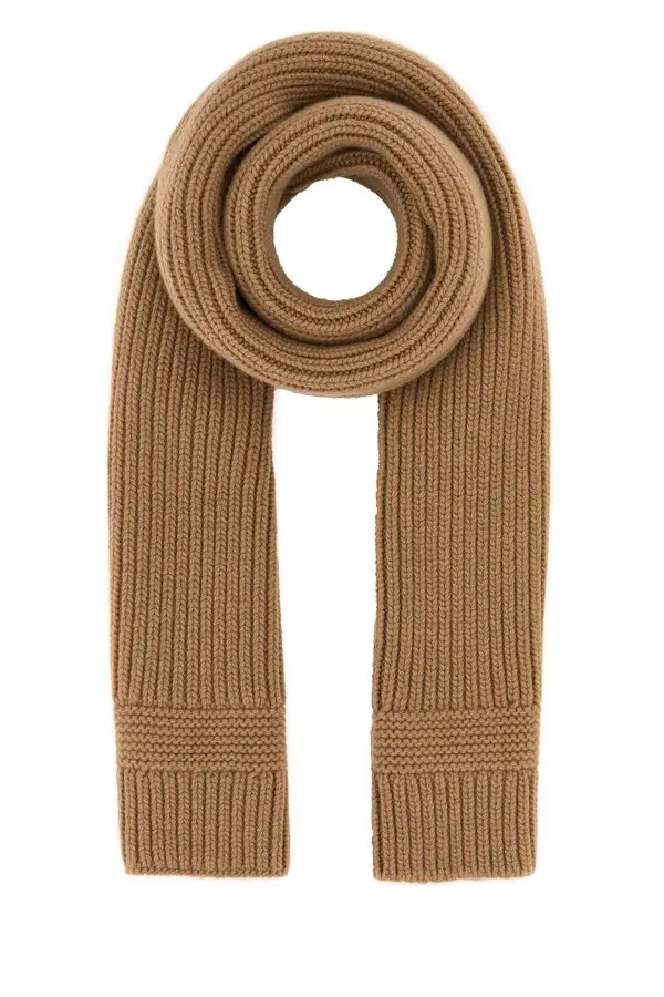 Miu Miu Camel Wool Blend Scarf