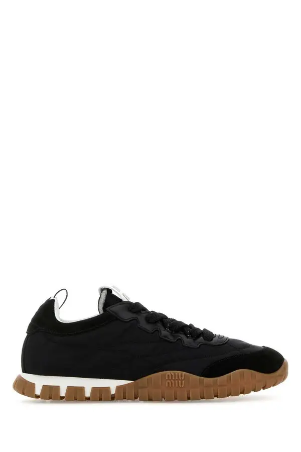 Miu Miu Re-nylon And Suede Sneakers