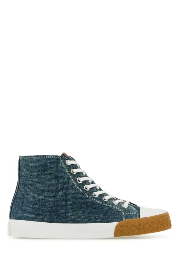 Loewe High Top Denim Sneakers