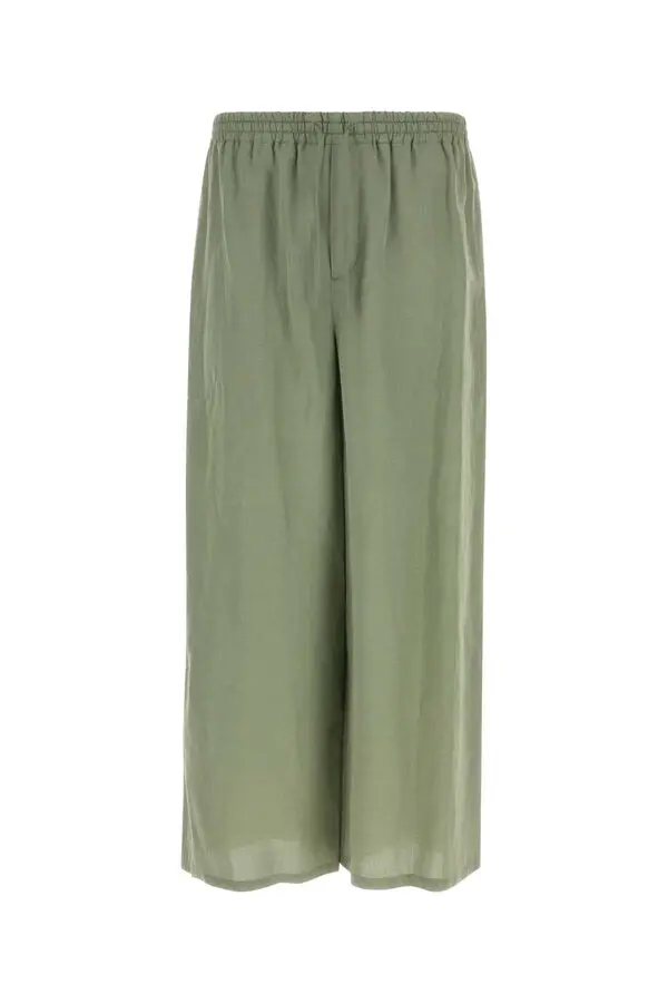 Loewe Wide-leg Viscose Blend Pants - Green