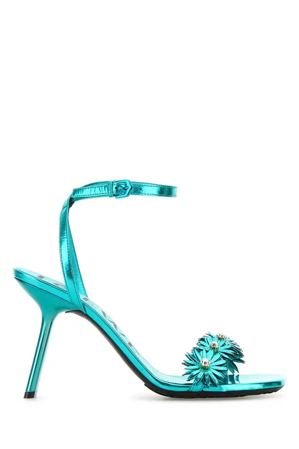 Loewe Petal Flower High Heel Sandals - Blue