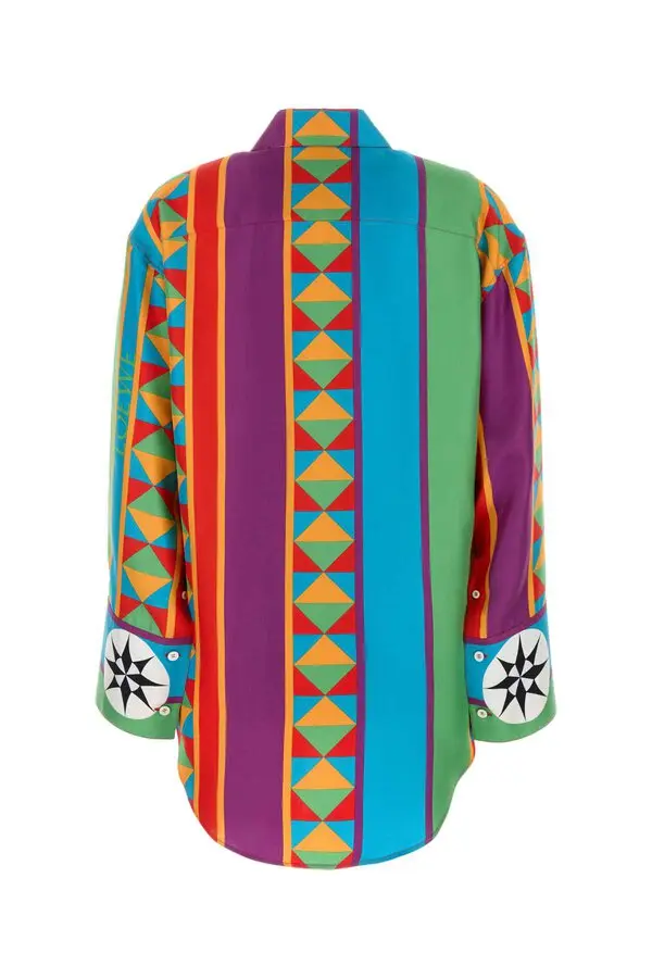 Loewe Printed Silk Oversize Shirt - Multicolor