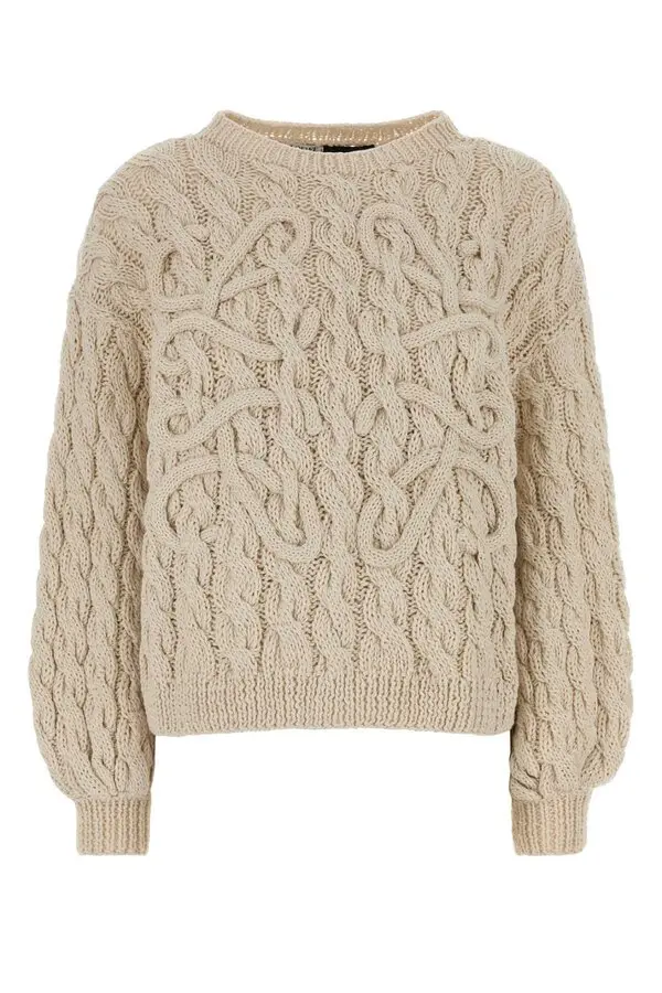 Loewe Sand Cotton Blend Oversize Sweater