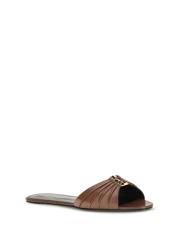 Saint Laurent Babylone Mules - Brown