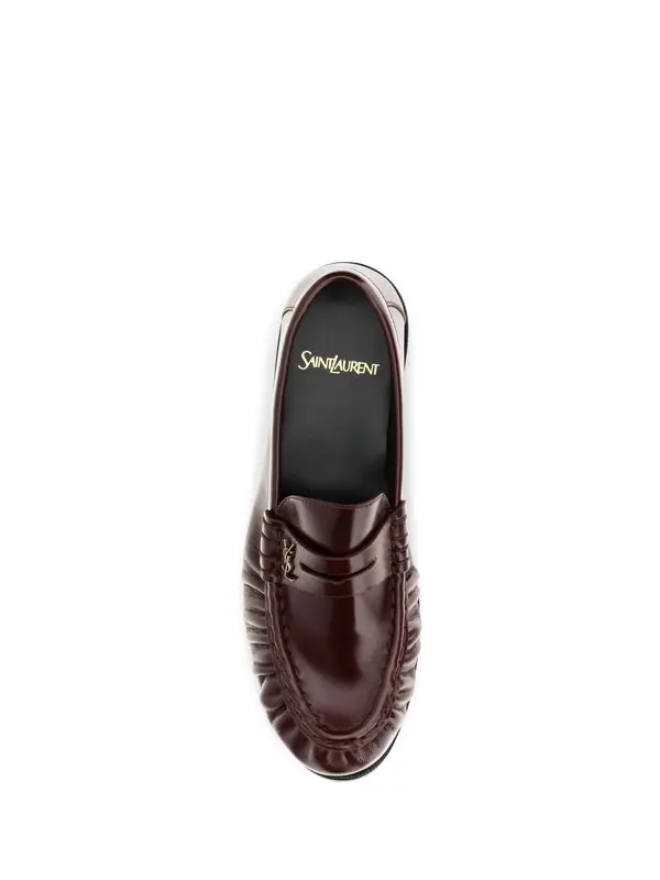 Saint Laurent Le Loafer Polished Leather Loafers - Multicolor
