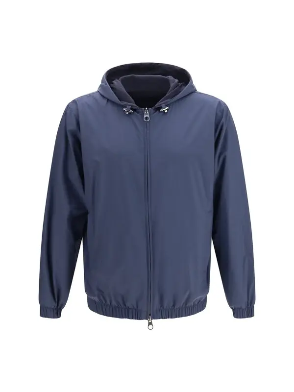 Loro Piana Windmate Hooded Bomber Jacket - Blue