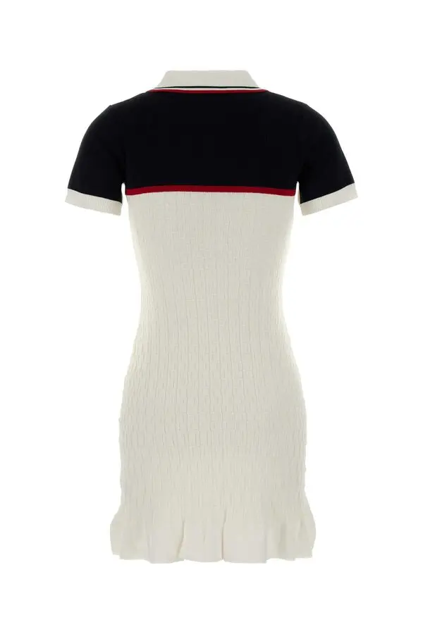 Casablanca Viscose Blend Polo Dress With Quarter Zip