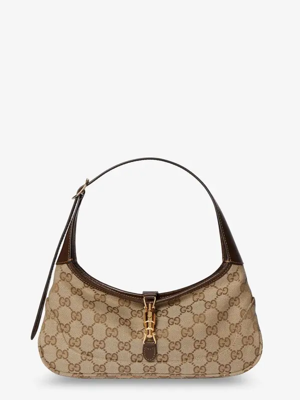 Gucci Jackie Slim Gg Fabric And Leather Shoulder Bag - Multicolor