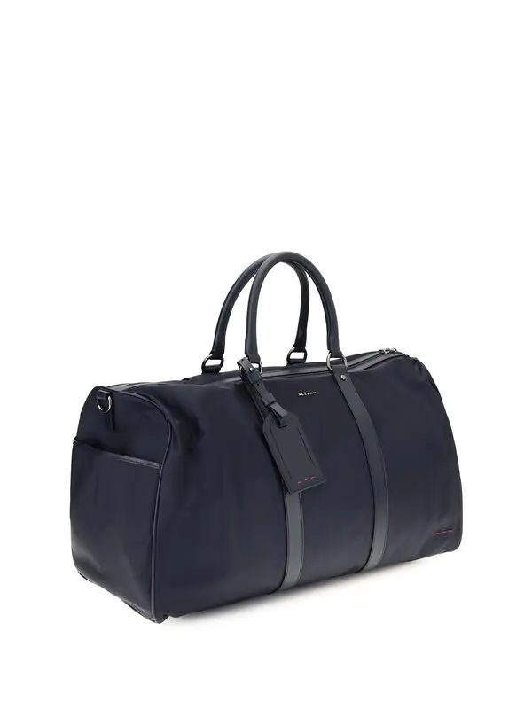 Kiton Leather-trim Travel Duffle Bag