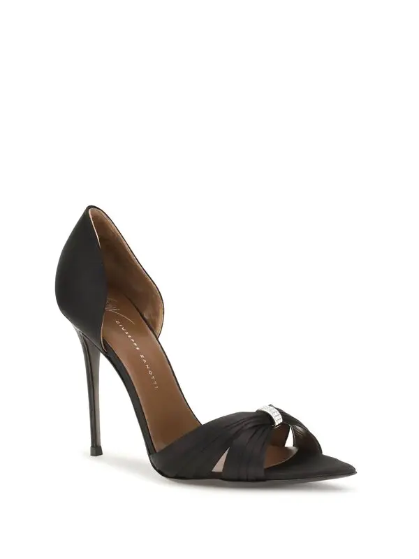 GIUSEPPE ZANOTTI Lumière Embellished Mules - Black