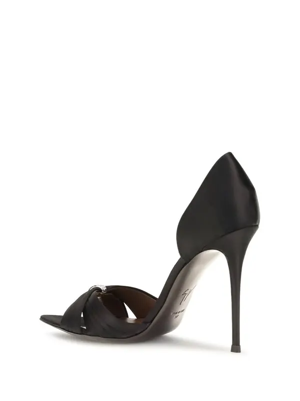 GIUSEPPE ZANOTTI Lumière Embellished Mules - Black