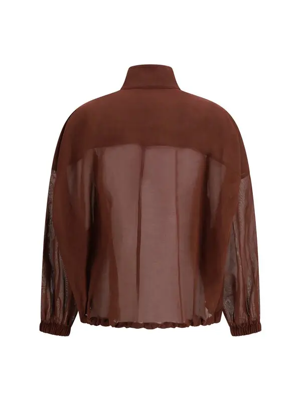 Brunello Cucinelli Cotton Organza Shirt With Snap-button Closure