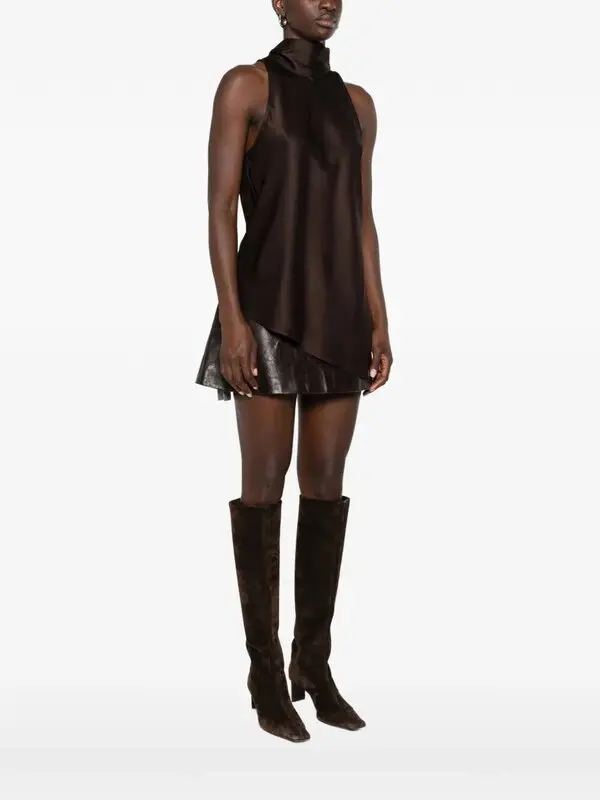 Brunello Cucinelli Silk Blouse With Tie Detail - Multicolor