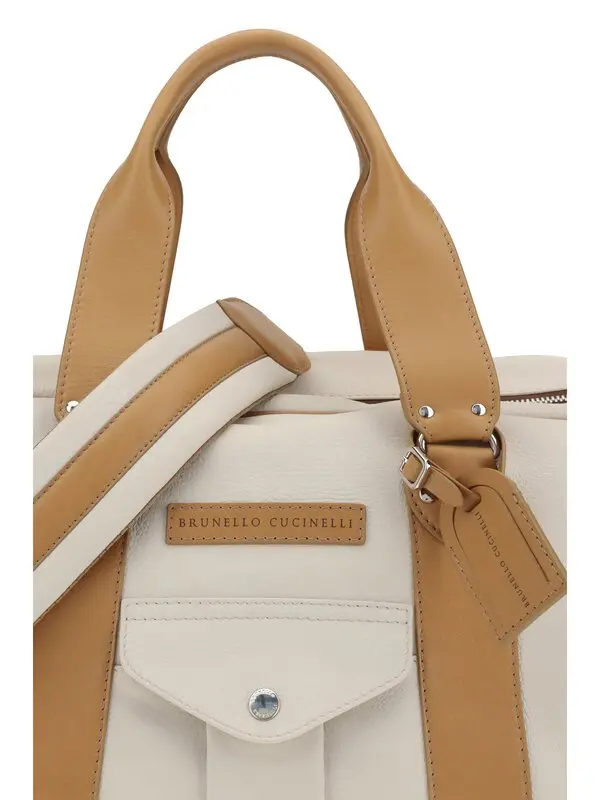 Brunello Cucinelli Street Travel Bag - Cream