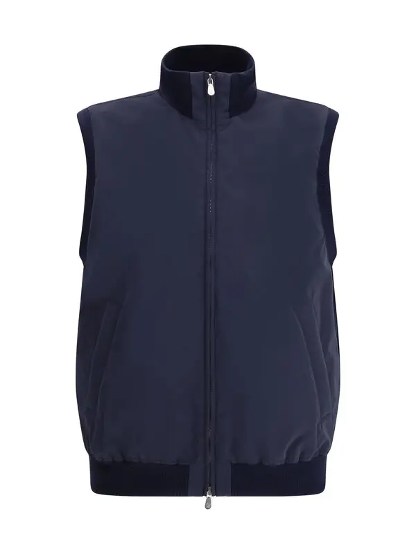 Brunello Cucinelli Sleeveless Vest Jacket - Blue