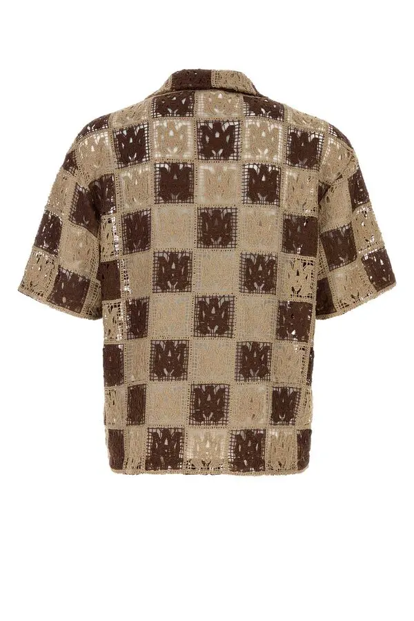 Amiri Two-tone Crochet Shirt