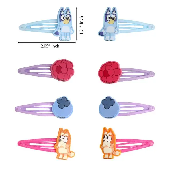 BLUEY 8-piece Official License Hair Clips