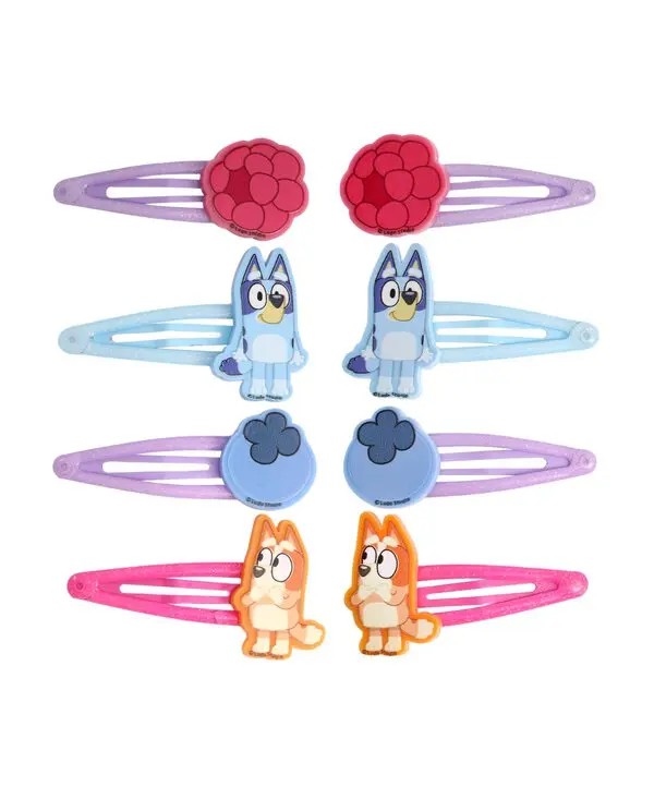 BLUEY 8-piece Official License Hair Clips - Multicolored