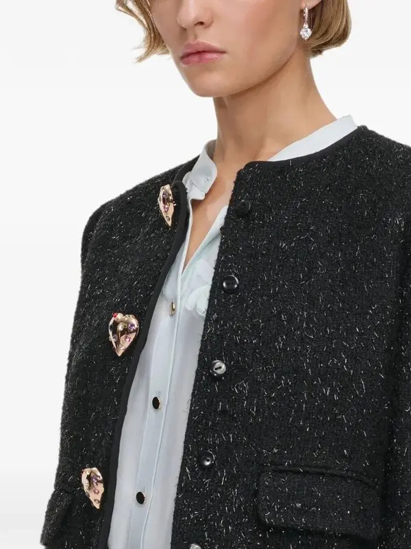 SELF-PORTRAIT Boucle Fur Cuff Jacket