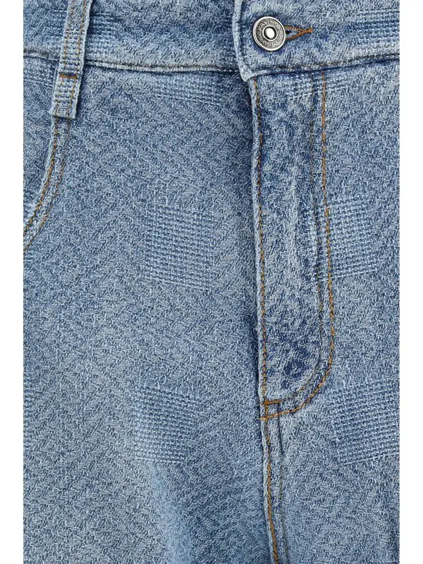 ERMANO SCERVINO Ermanno Scervino Baggy Jeans In Pure Cotton With Resca Pattern
