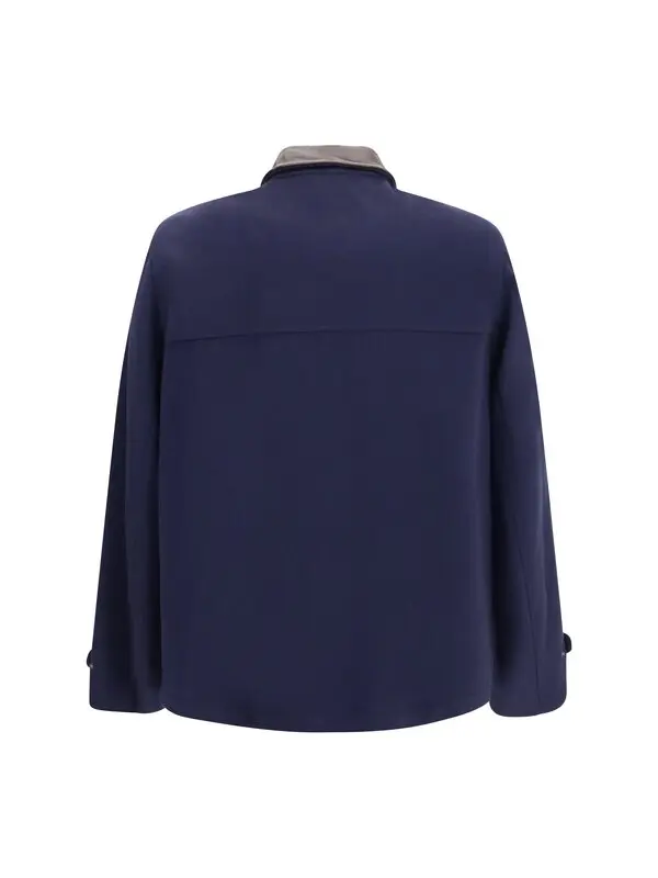 Brunello Cucinelli Virgin Wool Jacket Withnappa Inserts