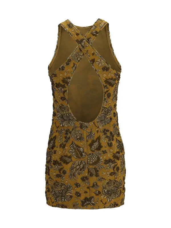 Saint Laurent Back-cross Mini Dress