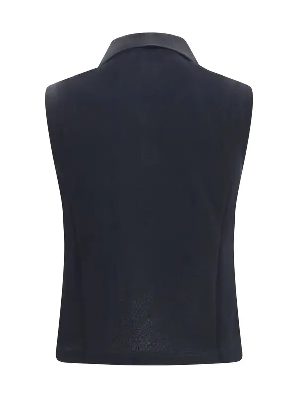 Saint Laurent Cassandre Piqué Polo - Black