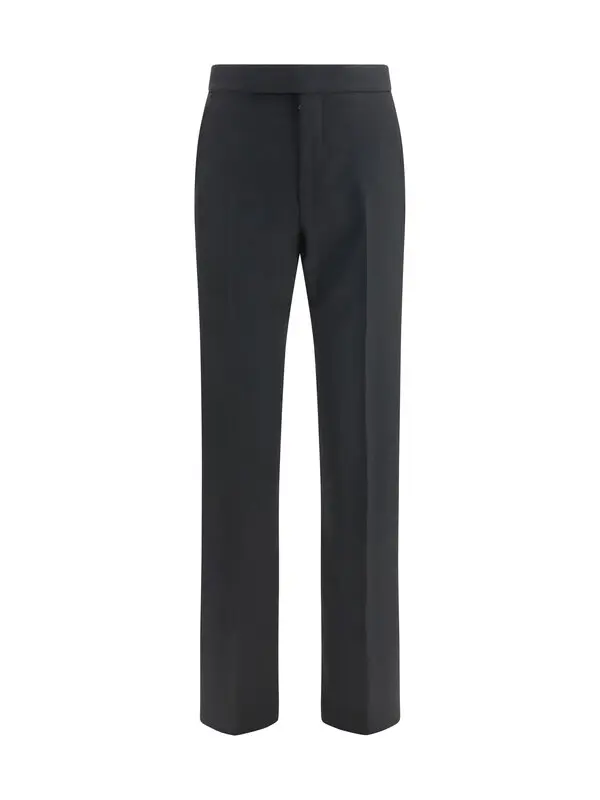 TOM FORD Tailored Wool Trousers With Front Pleats - Black