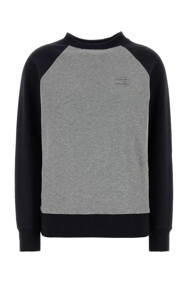 Miu Miu Grey Cotton Sweatshirt