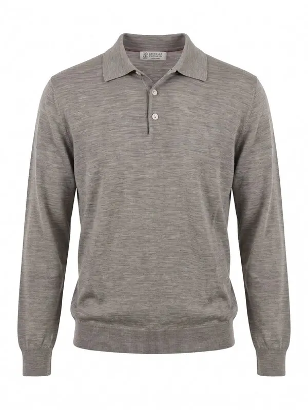 Brunello Cucinelli Wool Polo Neck Sweater - Multicolor