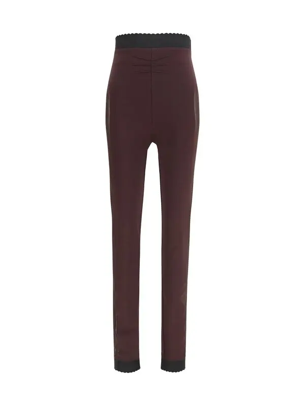 Attico Sheer Detail Leggings - Purple