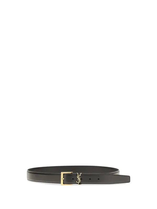 Saint Laurent Box Laque Leather Belt