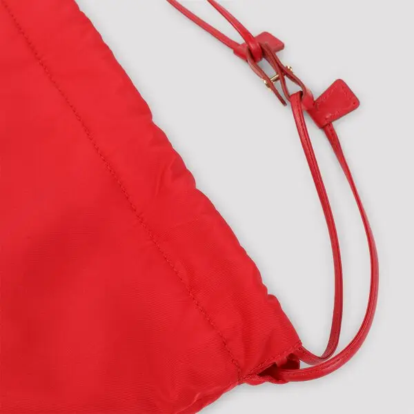 Prada Re-nylon Drawstring Pouch - Red
