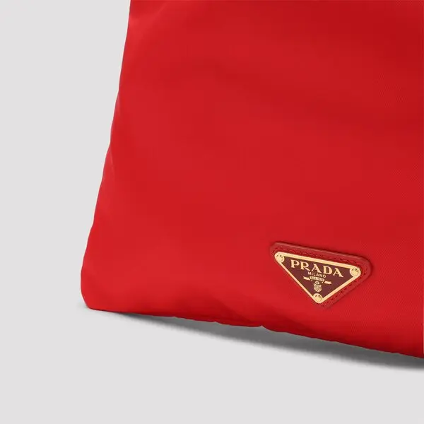 Prada Re-nylon Drawstring Pouch - Red