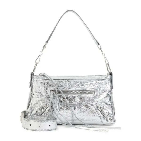 Balenciaga Le City Moto Mini Bag - Silver
