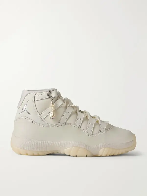 Nike Air Jordan 11 Retro Embellished Leather Sneakers