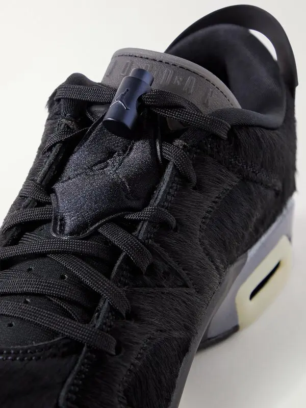 Nike Air Jordan 6 Retro Pony Hair Sneakers - Black