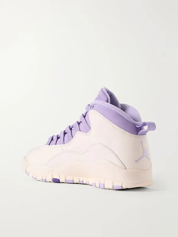 Nike Air Jordan 11 Retro Embellished Leather Sneakers - Purple