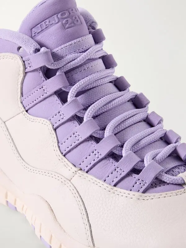 Nike Air Jordan 11 Retro Embellished Leather Sneakers - Purple