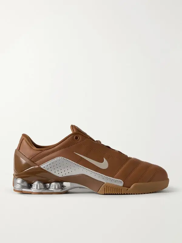 Nike T90 Shox Magia Qs Leather Sneakers - Brown