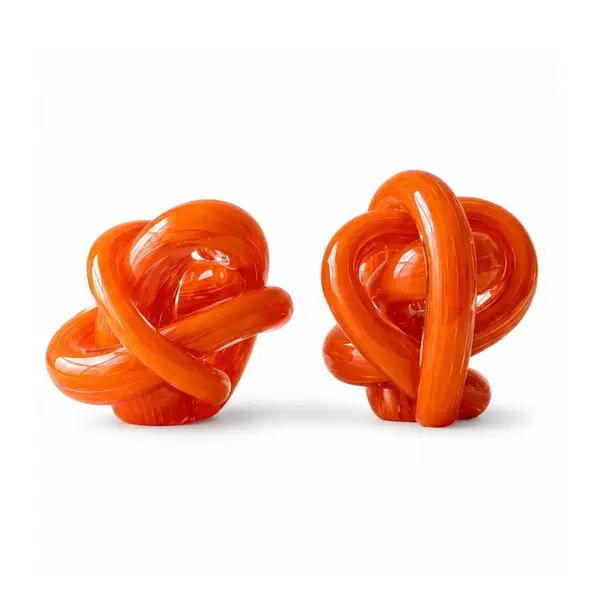 MARLETH Glass Knot Sculpture, Set Two