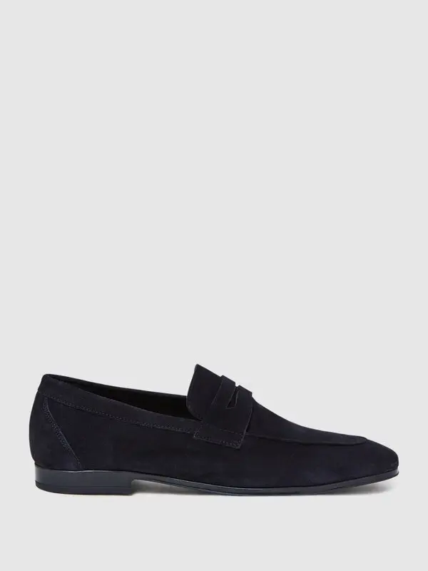 REISS Bray Suede Slip-on Loafers