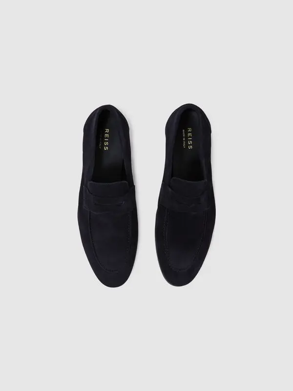 REISS Bray Suede Slip-on Loafers
