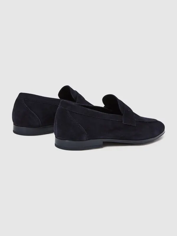 REISS Bray Suede Slip-on Loafers