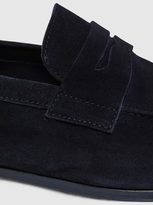 REISS Bray Suede Slip-on Loafers