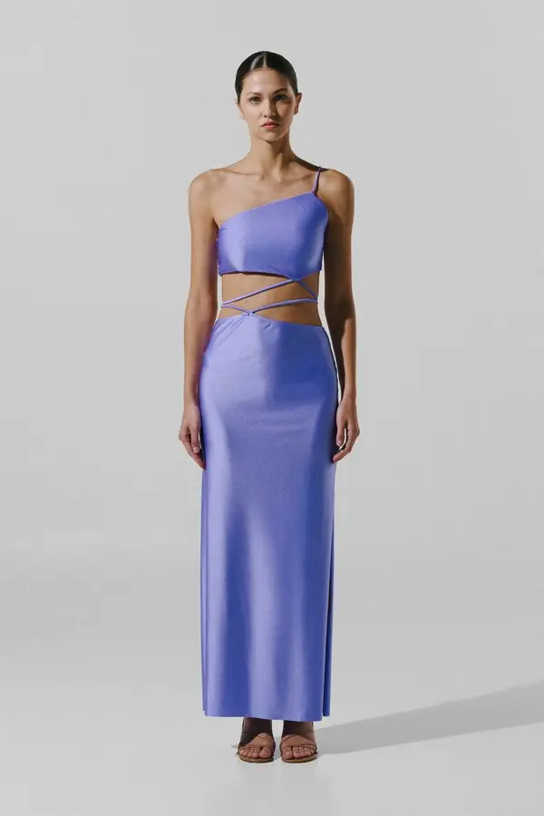 BAOBAB Cala Set One Shoulder Asymmetrical Midi Skirt Two Piece