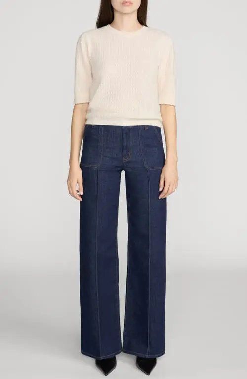 FRAME Le Pixie Slim Palazzo Pintuck Petite Wide Leg Jeans