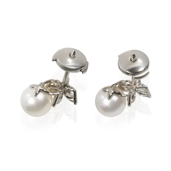 Tiffany & Co. Victoria Pearl And Marquise Diamond Drop Earrings