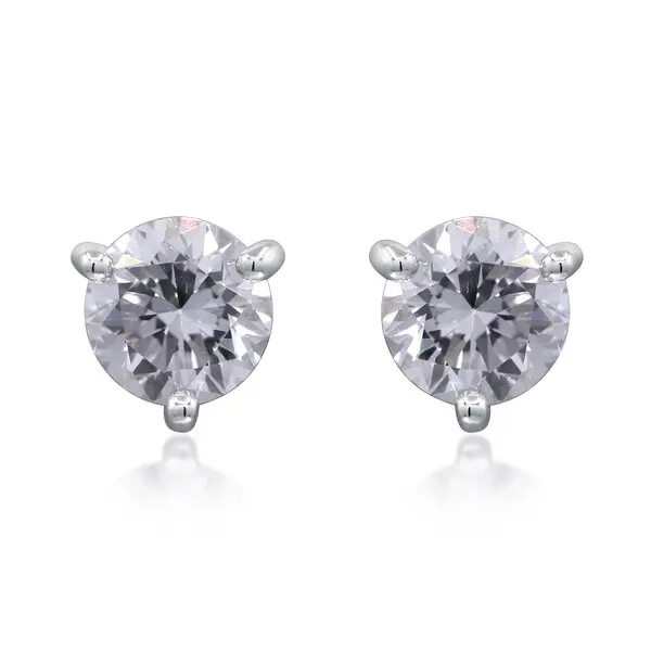 MYGEMMA 1.52 Ctw Lab-grown Diamond Stud Earrings In White Gold - White_gold