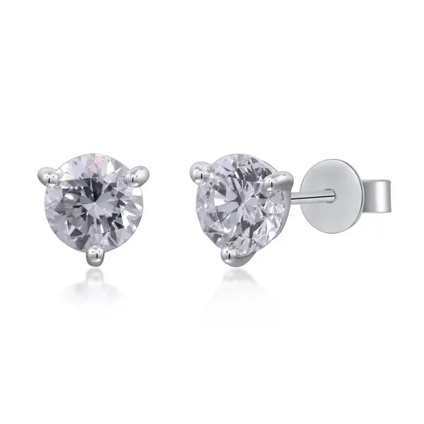 MYGEMMA 1.52 Ctw Lab-grown Diamond Stud Earrings In White Gold